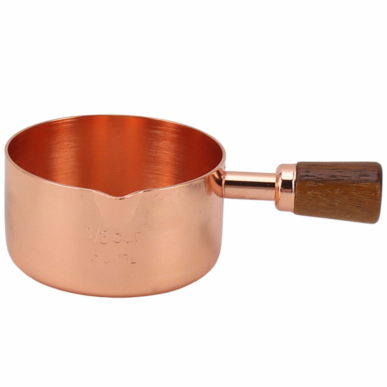Чашка для соуса из нержавеющей стали 304, с ручкой, 80 мл, розовое золото, для банкетов.