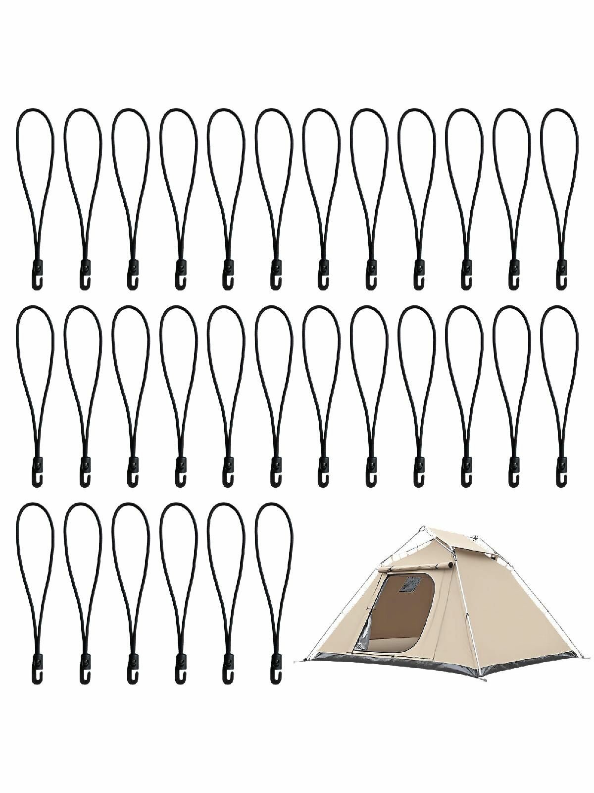 Упаковка из 30 штук резинок с крючками, 4 мм