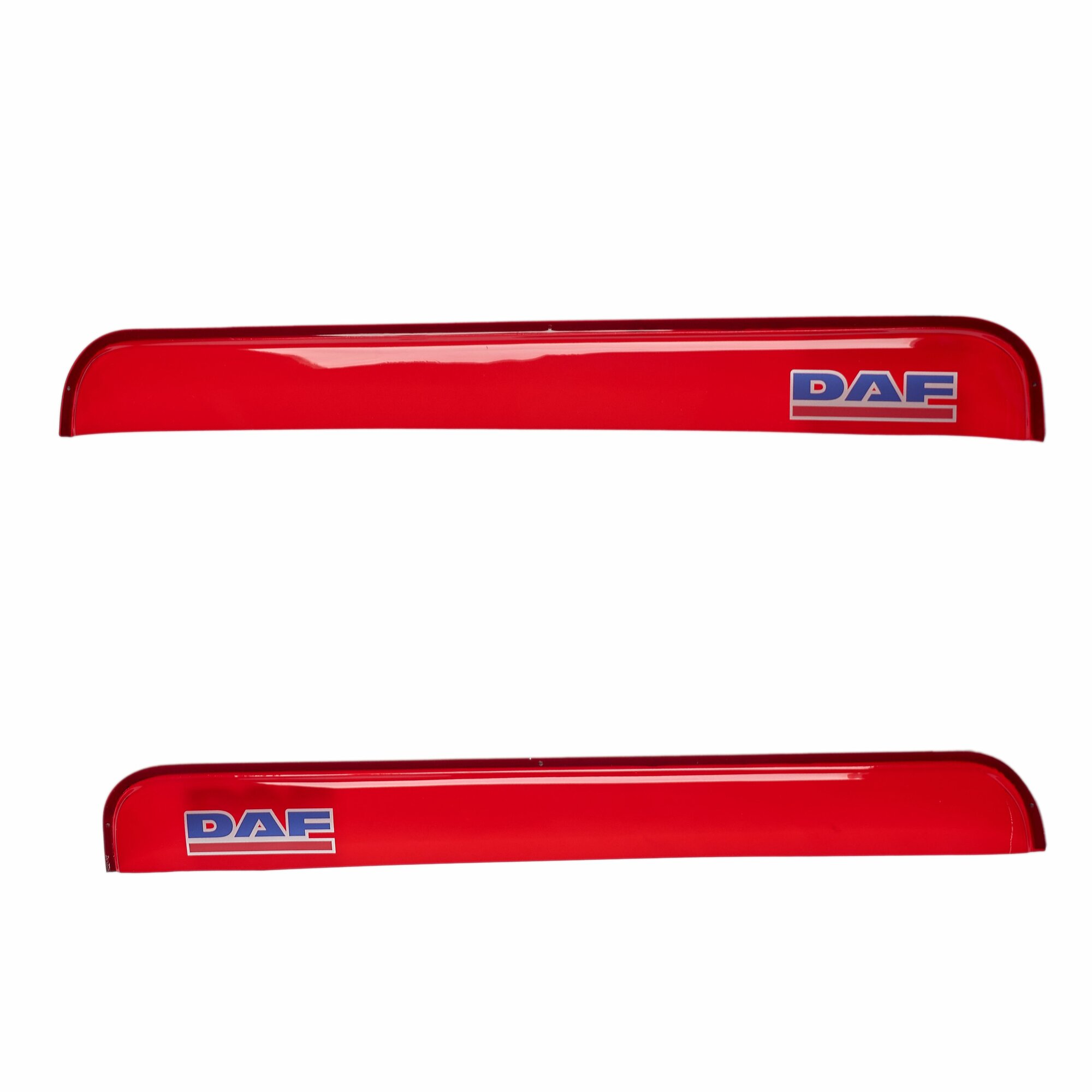 Дефлекторы DAF 11129, для окон, красные, накладные, пластик, комплект 2 шт.