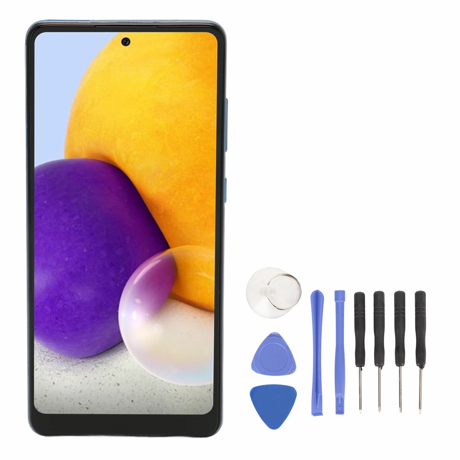 6.7" OLED-дисплей с датчиком отпечатков для Samsung Galaxy A72 (синий)