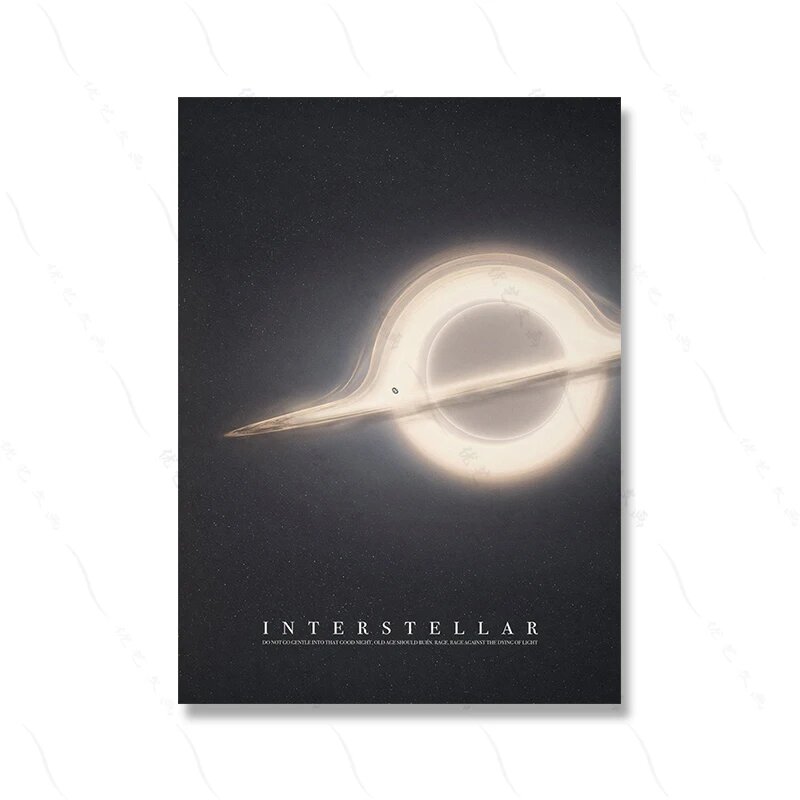 Абстрактный постер "Черная дыра", печать на холсте