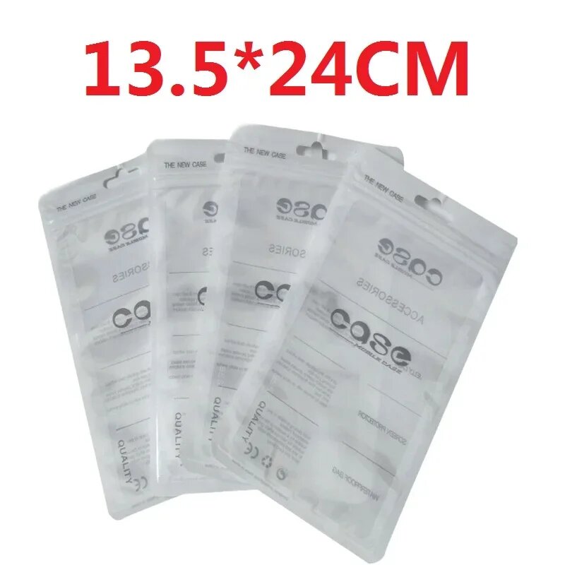 100-200 шт. пластиковые полиэтиленовые пакеты OPP, многоразмерный чехол для телефона, розничная упаковка, сумка с отверстием для подвешивания для iPhone Samsung 100Pcs Only, 13.5-24CM