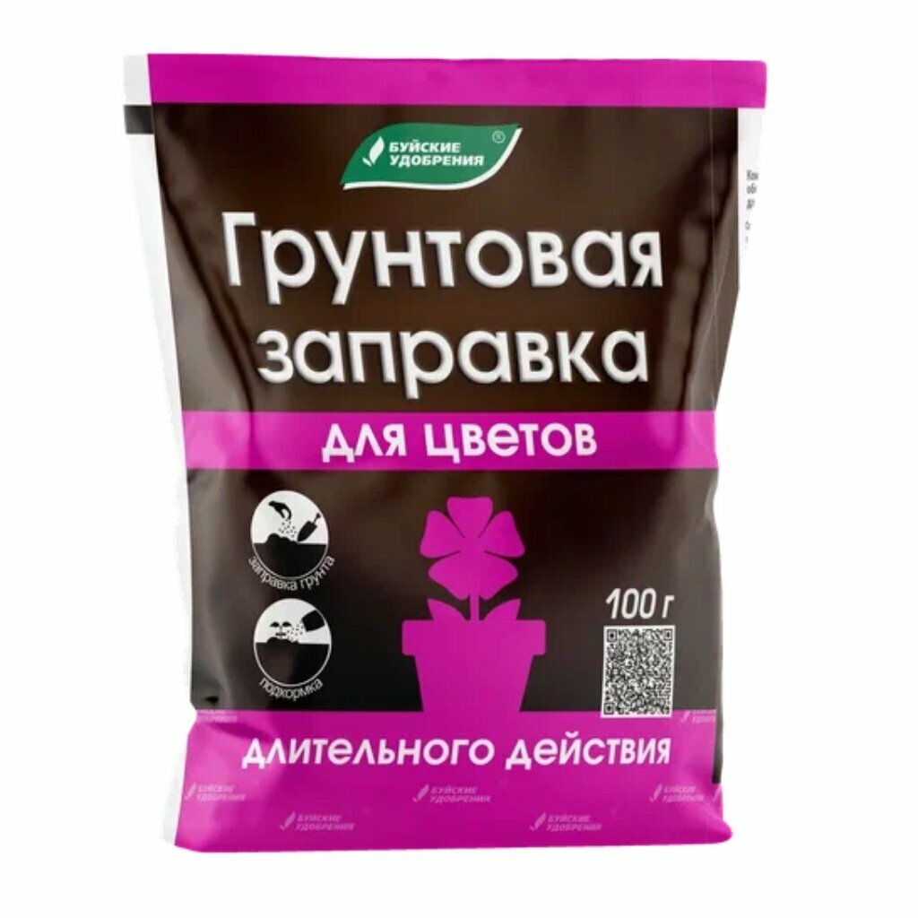 Удобрение Грунтовая заправка для цветов БХЗ 100 г, минеральный стимулятор роста и пышного цветения насаждений