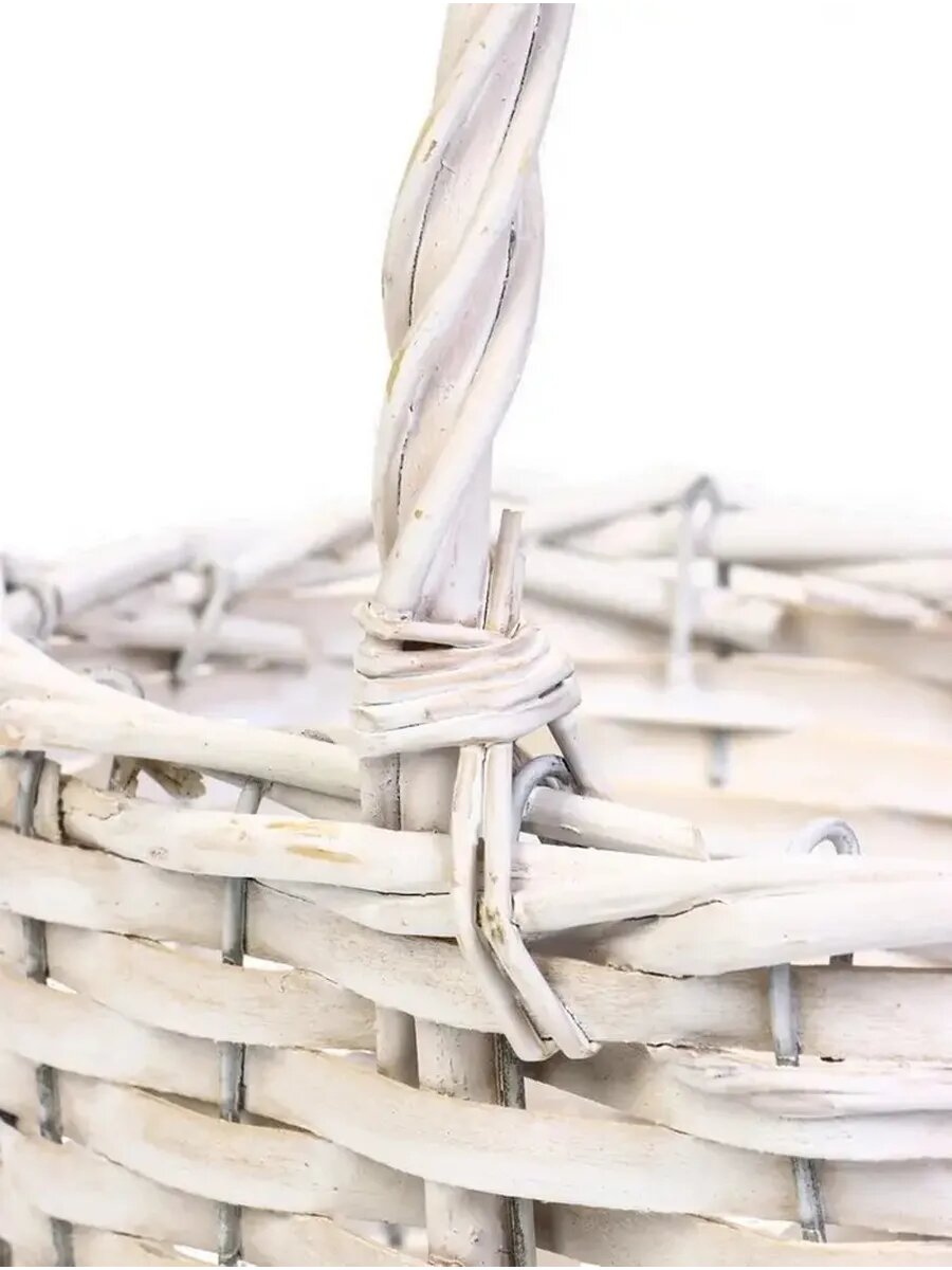 Плетеная корзина для хранения ИВА, белая