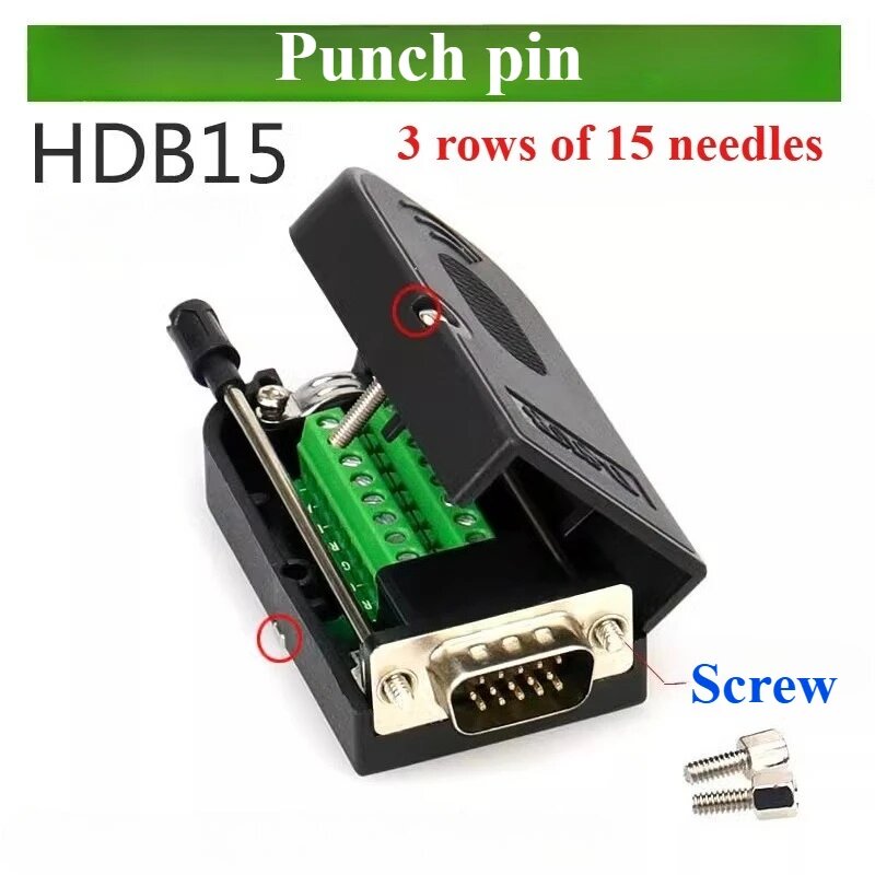 Беспаечные разъемы D-SUB 9 15 25 26 HDB15 Male head