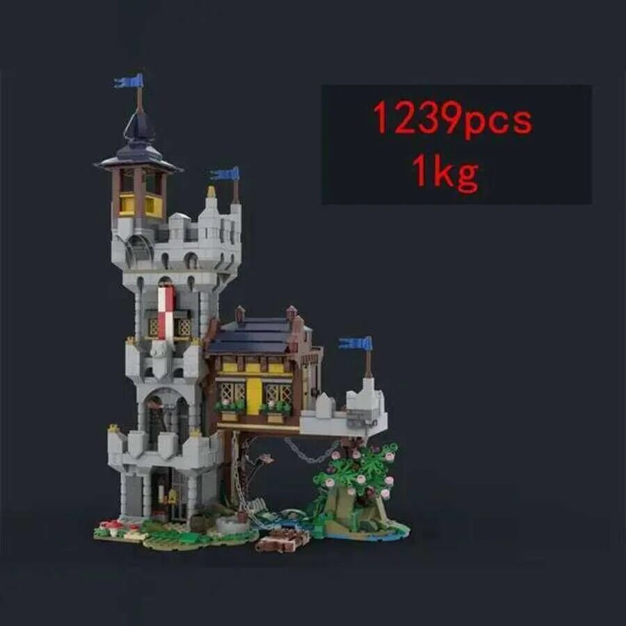 Блочный конструктор средневековая крепость 1239 шт. для детей