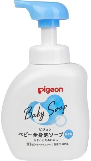 Детское мыло-пенка Pigeon с рождения, 500 мл