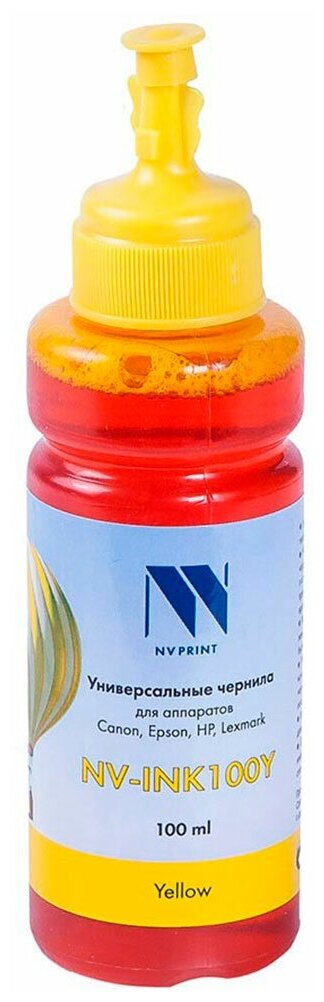 Чернила NV универсальные NV-INK100 для Сanon/Epson/НР/Lexmark (желтые) {49732}