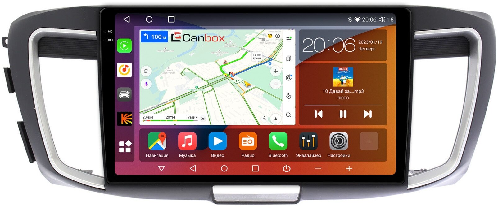 Штатная магнитола Honda Accord 9 2012-2019 Canbox EVO 2K 5830-10-1151 на Android 14 (4G-SIM, 12/256, DSP, QLed, AI, 360)