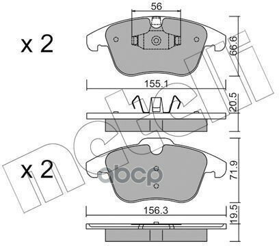 Колодки тормозные Metelli арт. 22-0675-6