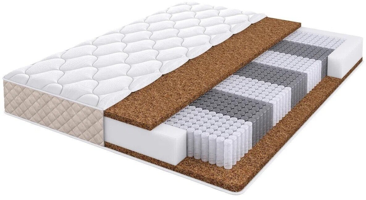 Матрас Сонум Relax Нard 180х190 высота 28 см анатомический жесткий кокосовый Независимые пружины