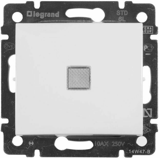 774426 Переключатель на 2 направления с подсветкой белый Valena