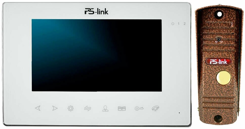 Комплект видеодомофона с вызывной панелью PS-link KIT-714TDP-201CR-C