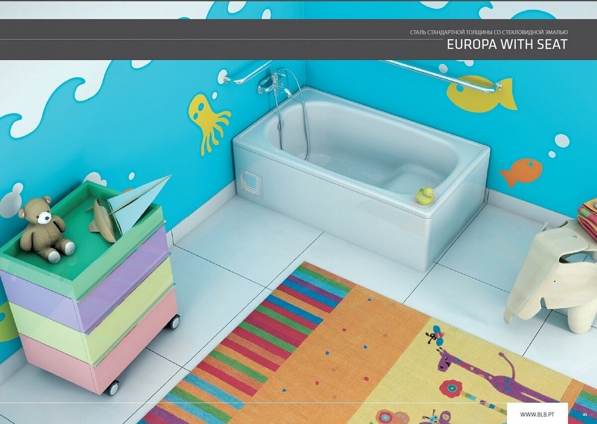 Стальная ванна Blb Europa 105x70 сидячая