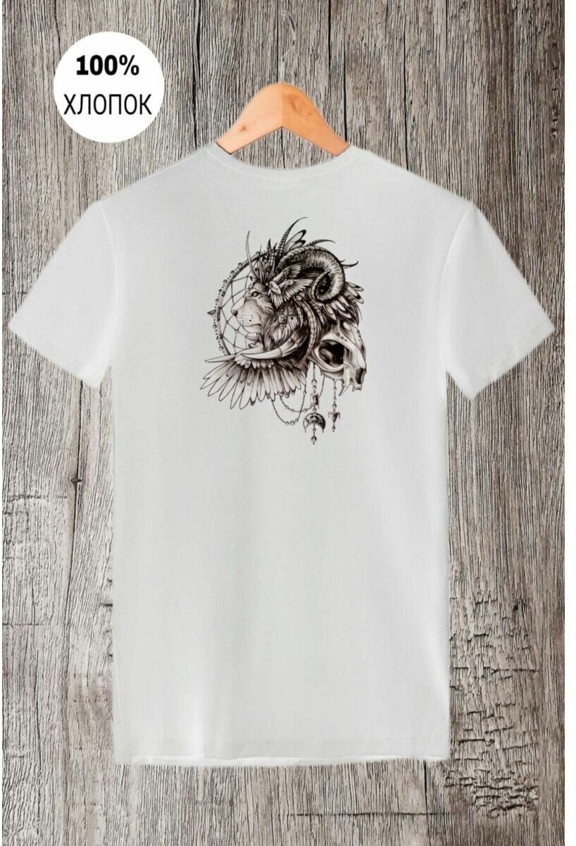 Футболка Животны Лев Animal Leon Тату Tatoo