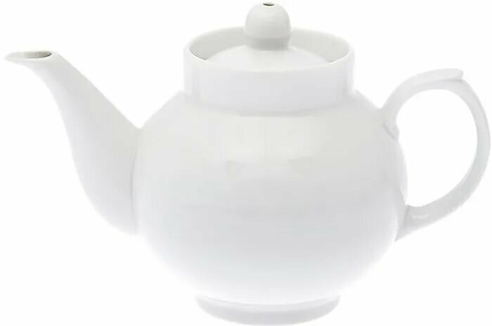 Чайник 700 мл белый на форме "Рубин"