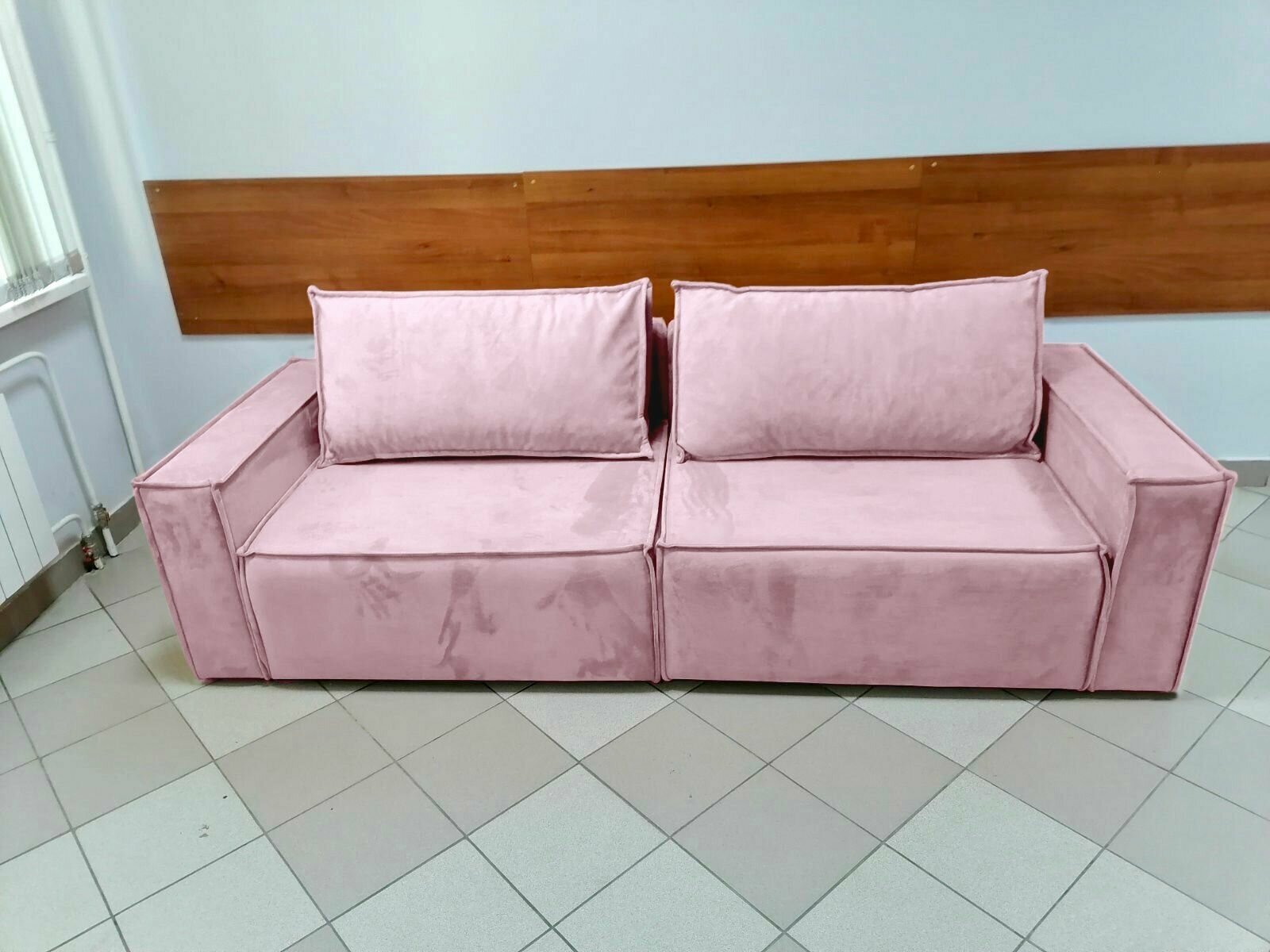 Диван-кровать диван прямой Лофт с независимым пружинным блоком и инновационной пеной Элакс Еврокнижка 2,2м