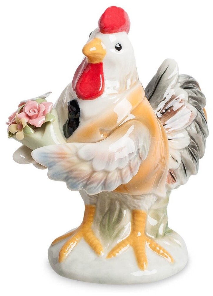 Статуэтка Pavone Петух с букетом
