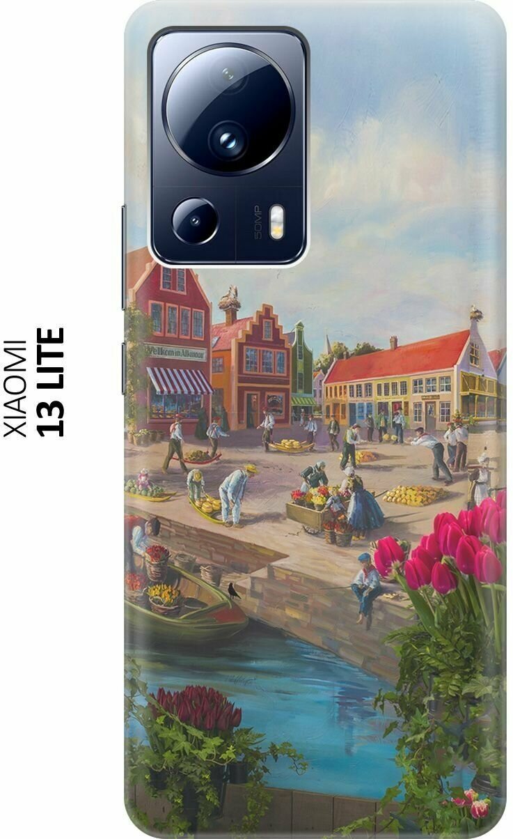 Силиконовый чехол Старинный Амстердам на Xiaomi 13 Lite / Сяоми 13 Лайт
