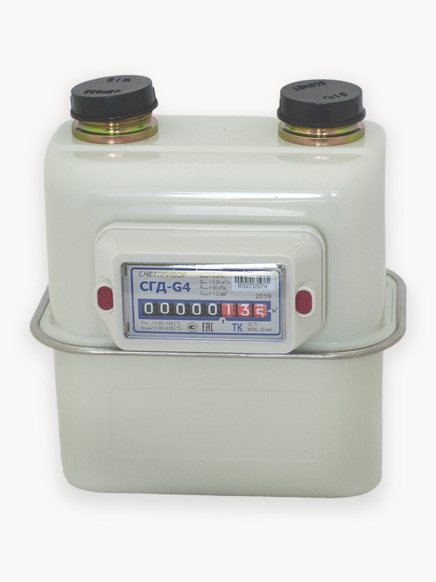Газовый счетчик Счетприбор СГД-G4, левый, бытовой, G4, 4 м3/ч