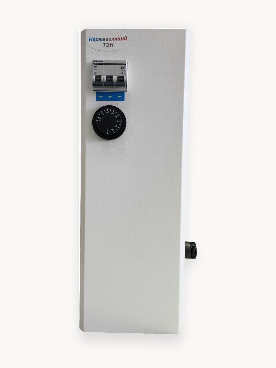 Котел электрический для отопления, электрокотел ЭВПМ 3 кВт с нержавеющим ТЭНом, на автомате