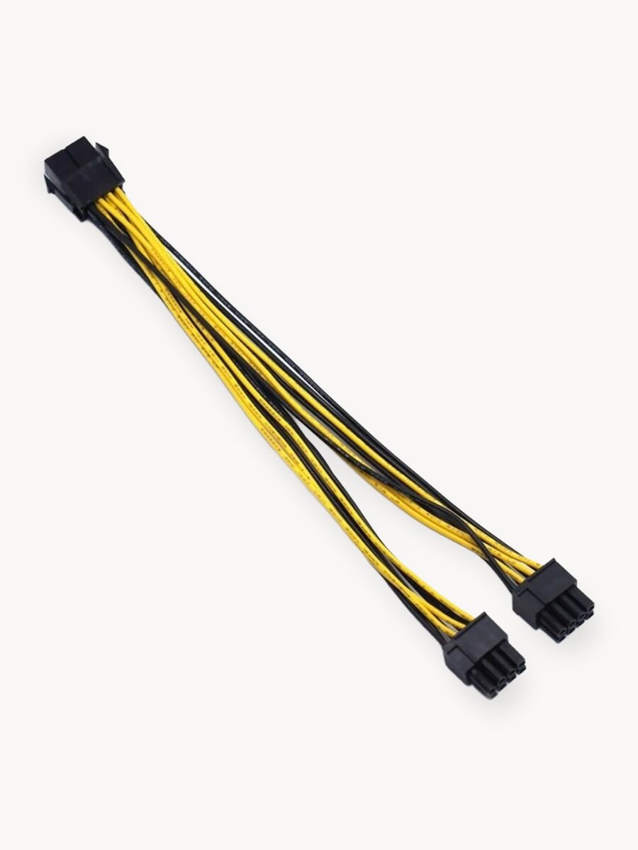 Переходник разветвитель PCIe 8pin на два 8PIN ( 6+2pin) 27см, адаптер питания видеокарт GPU