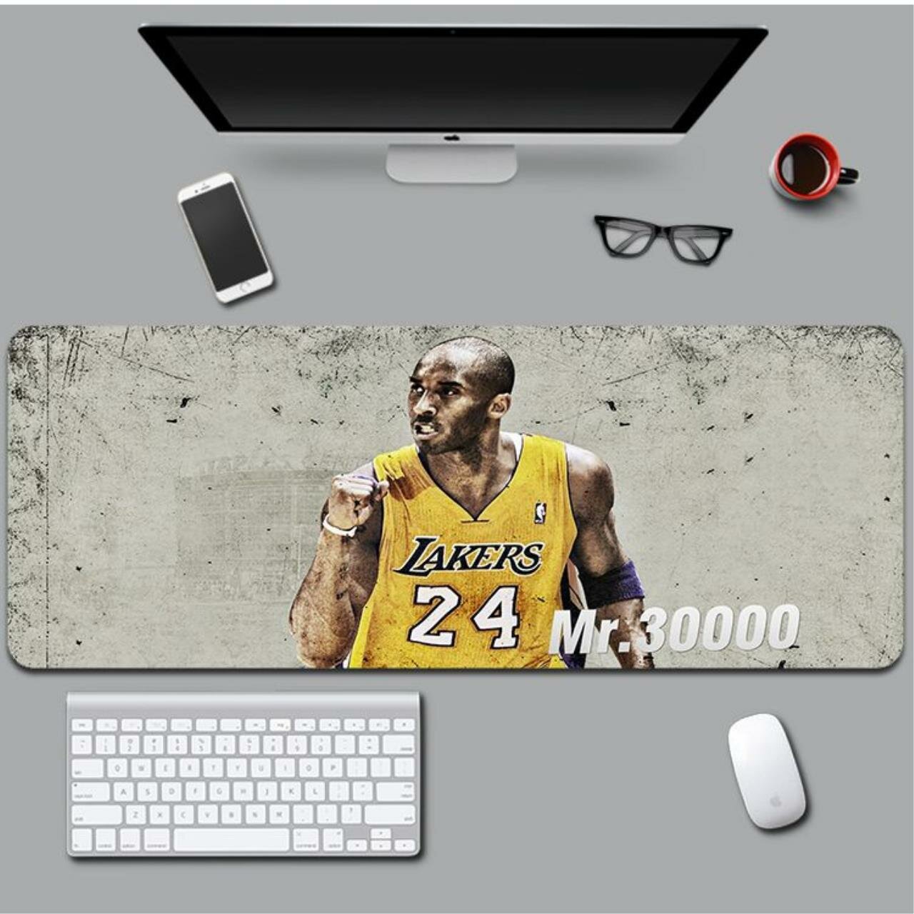 Коврик игровой компьютерный для мыши 900х400х4мм Коби Брайнт NBA №27