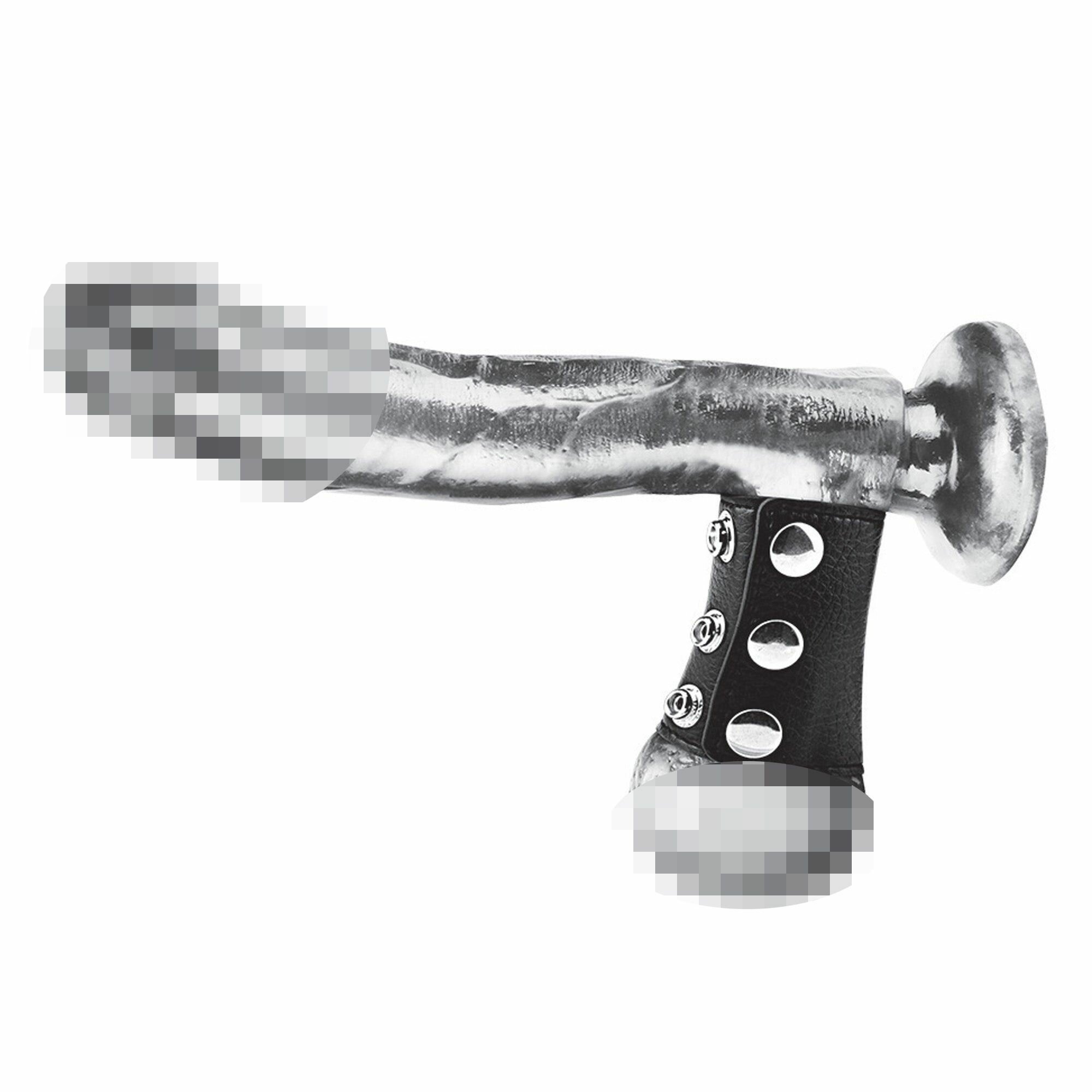 Широкий болстретчер из черной экокожи