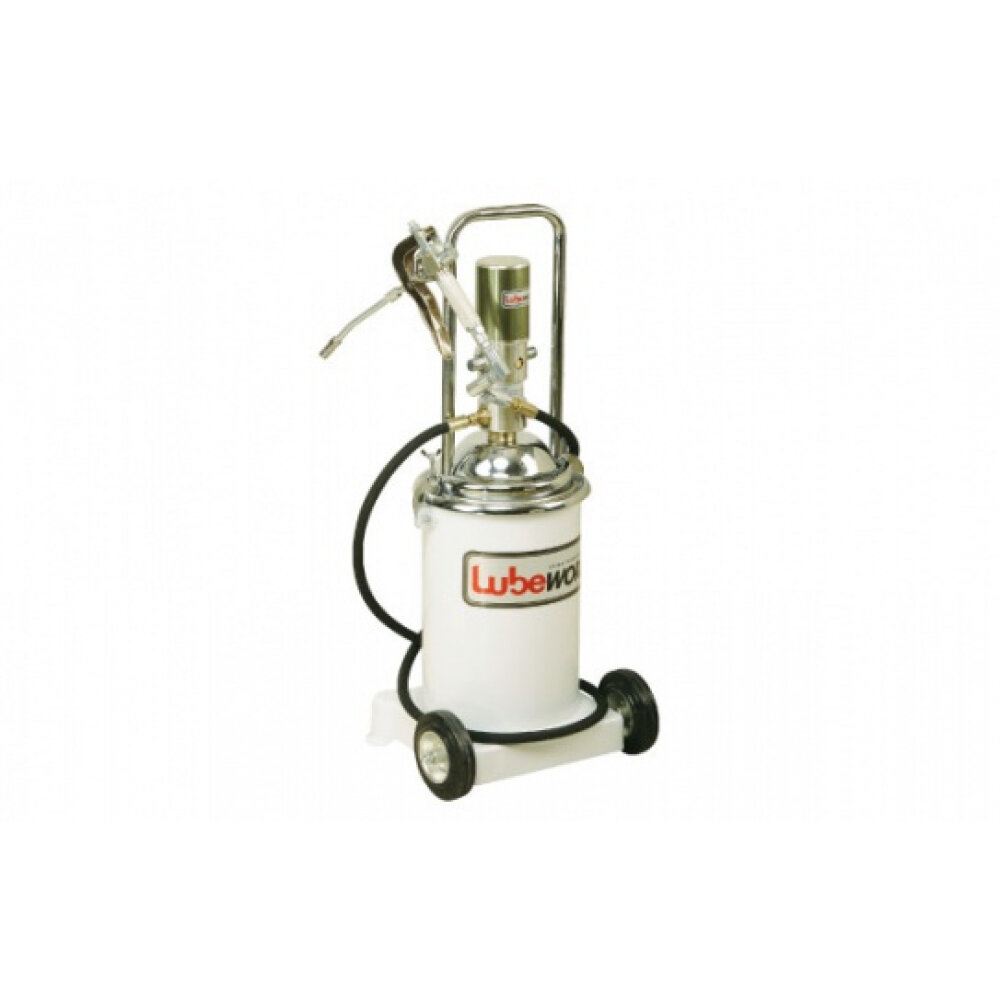Пневматический солидолонагнетатель Lubeworks с емкостью 20 кг, шланг 2м POP020