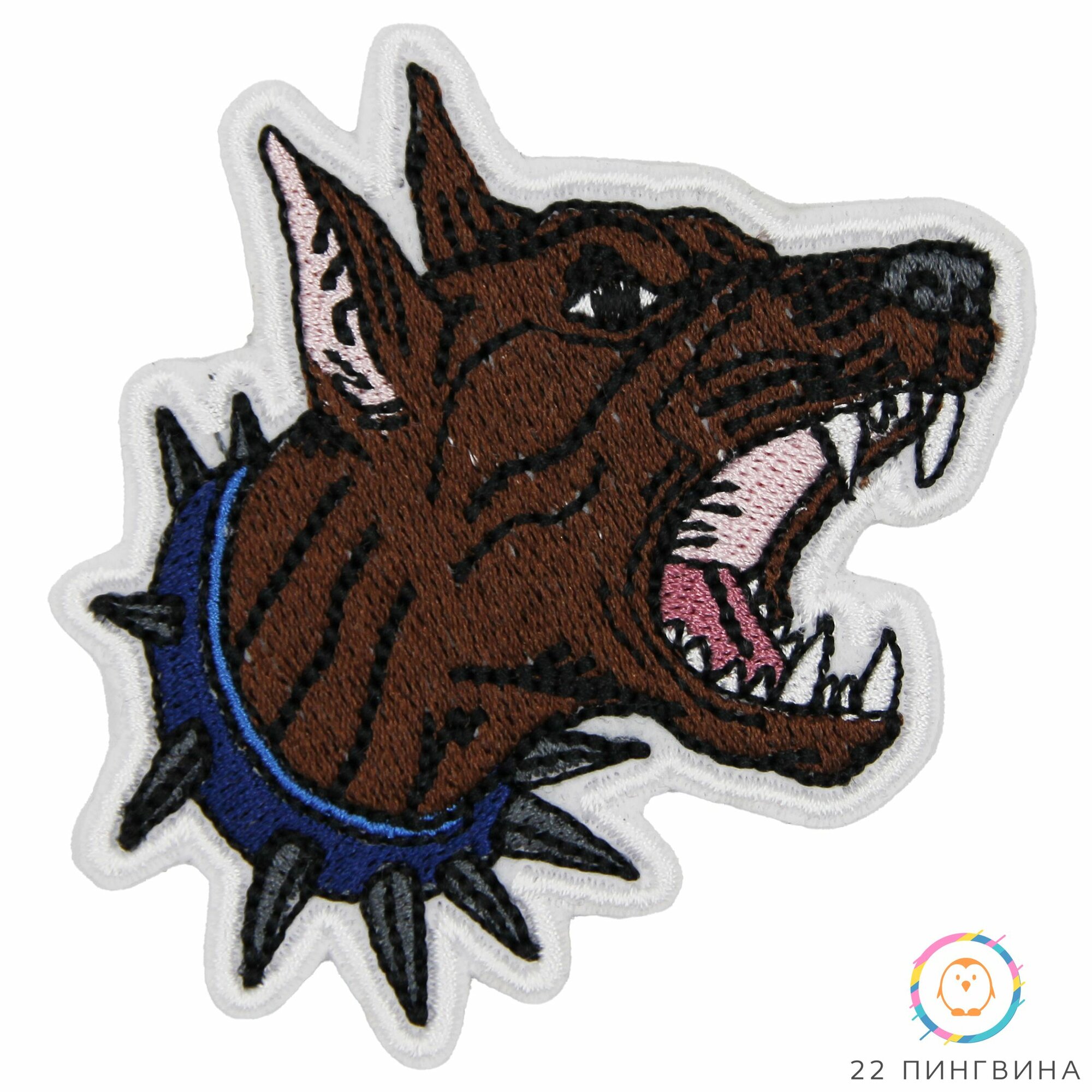 Нашивка, патч, шеврон "Злая Собака" 70x62mm PTC466