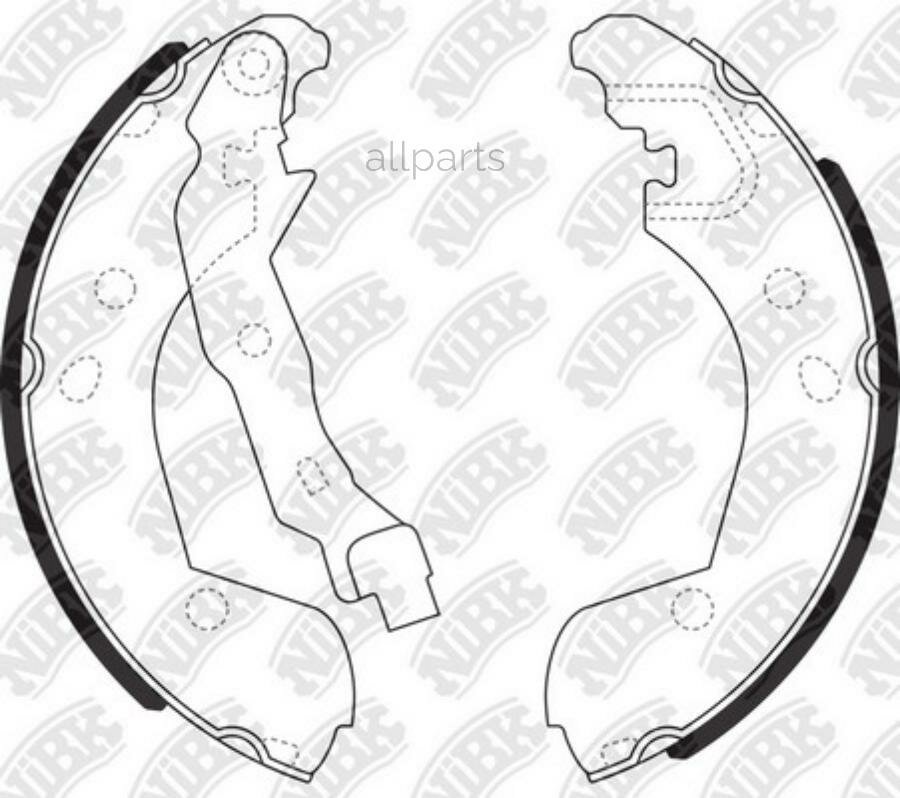 NIBK FN1255 Колодки барабанные NISSAN Micra III (K12)/Note 06-> NIBK FN1255