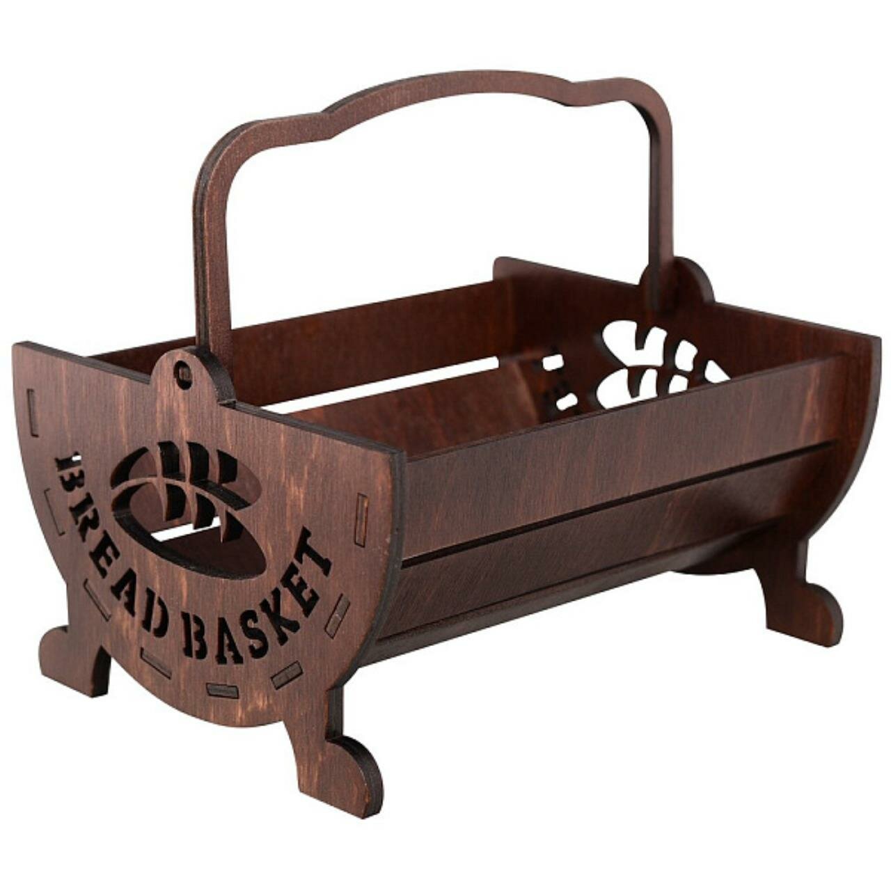Хлебница "Корзинка" Мультидом МФ18-320, дерево, 19 см x 15см x 10,5см