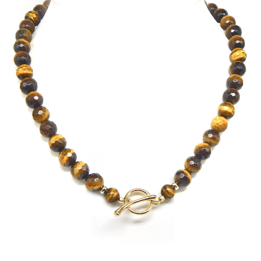 Колье, тигровый глаз