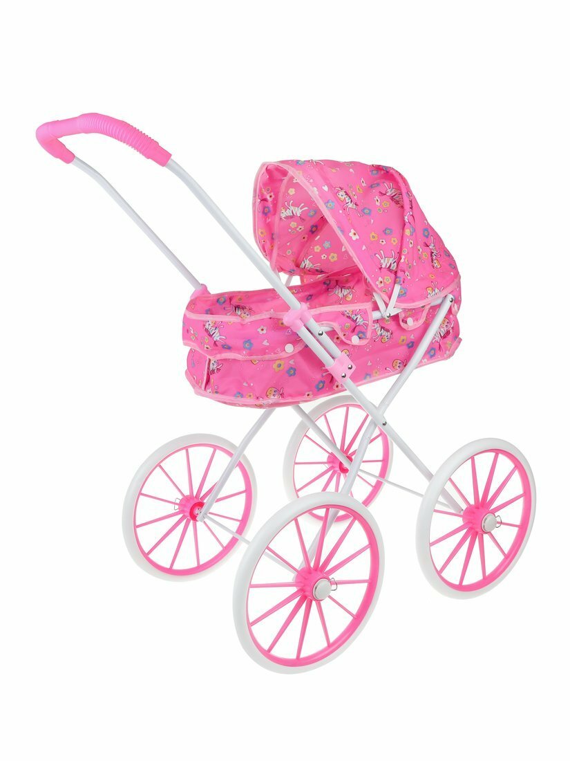 Коляска-люлька для кукол Лошадки с большими колесами Наша Игрушка M0301-9D1