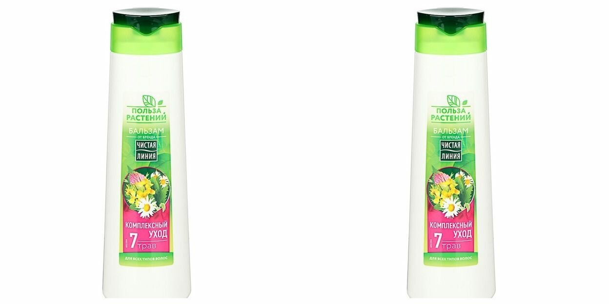 Чистая Линия Бальзам для волос "Комплексный уход", Польза растений, 370 мл - 2 шт
