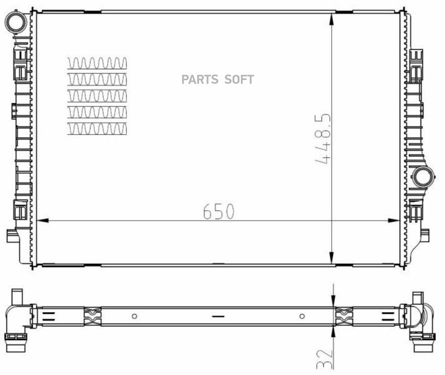 NRF 550081 Радиатор охлаждения двигателя VW Golf 2.0D 13- ()