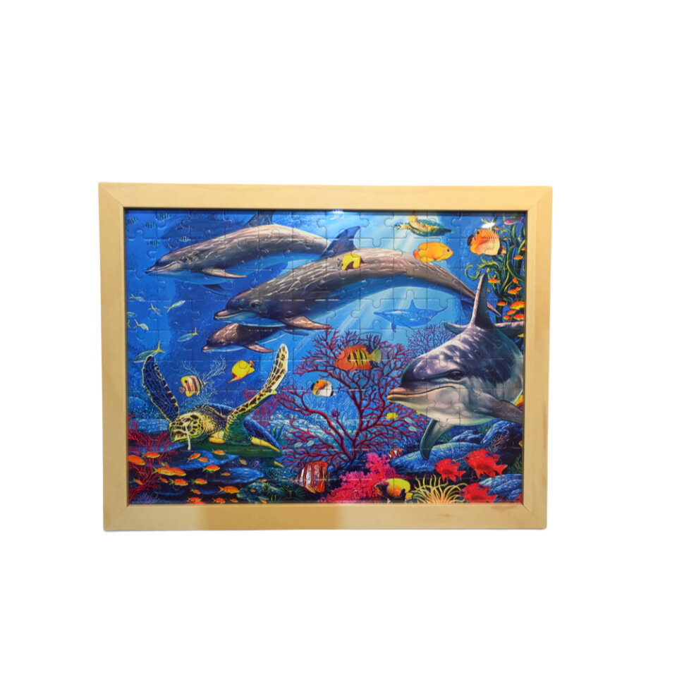 Конструктор-головоломка Underwater World 3D из бумаги, ручная сборка с рамкой, образовательный подарок