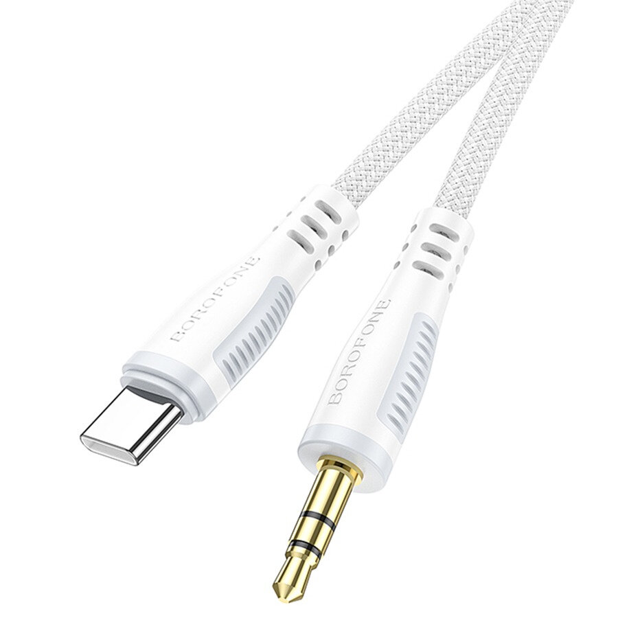 Кабель Borofone AUX BL14 Type-C - Jack 3,5, 1 м, 1 шт, белый