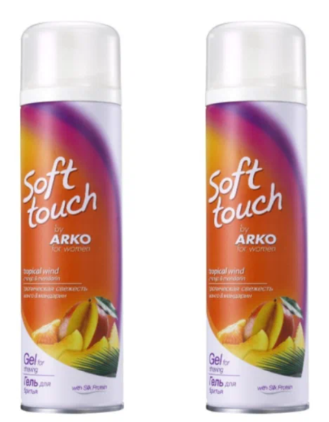 Гель для бритья Arko Soft Touch Tropic Winds, женский, 200 мл, 2 шт