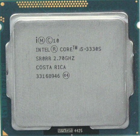 Процессор Intel Core i5-3330S 2.7, 3.2, Ghz, Socket 1155/6Mb/4x Core/HD2500, SR0RR COSTA RICA