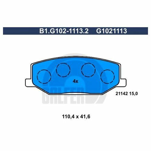 Комплект передних тормозных колодок Galfer B1G10211132 для Suzuki Jimny, Samurai, SJ 413 OS