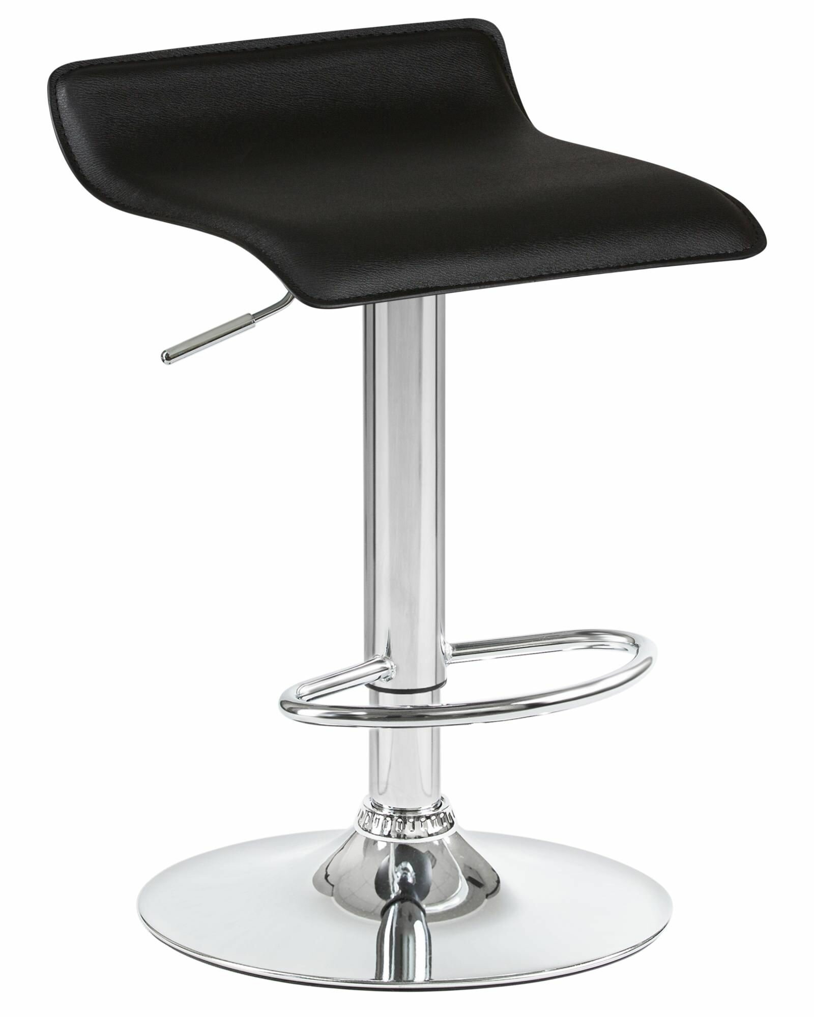 Стул барный LM-3013 DOBRIN черный, экокожа, металл, мягкое сиденье, без подлокотников