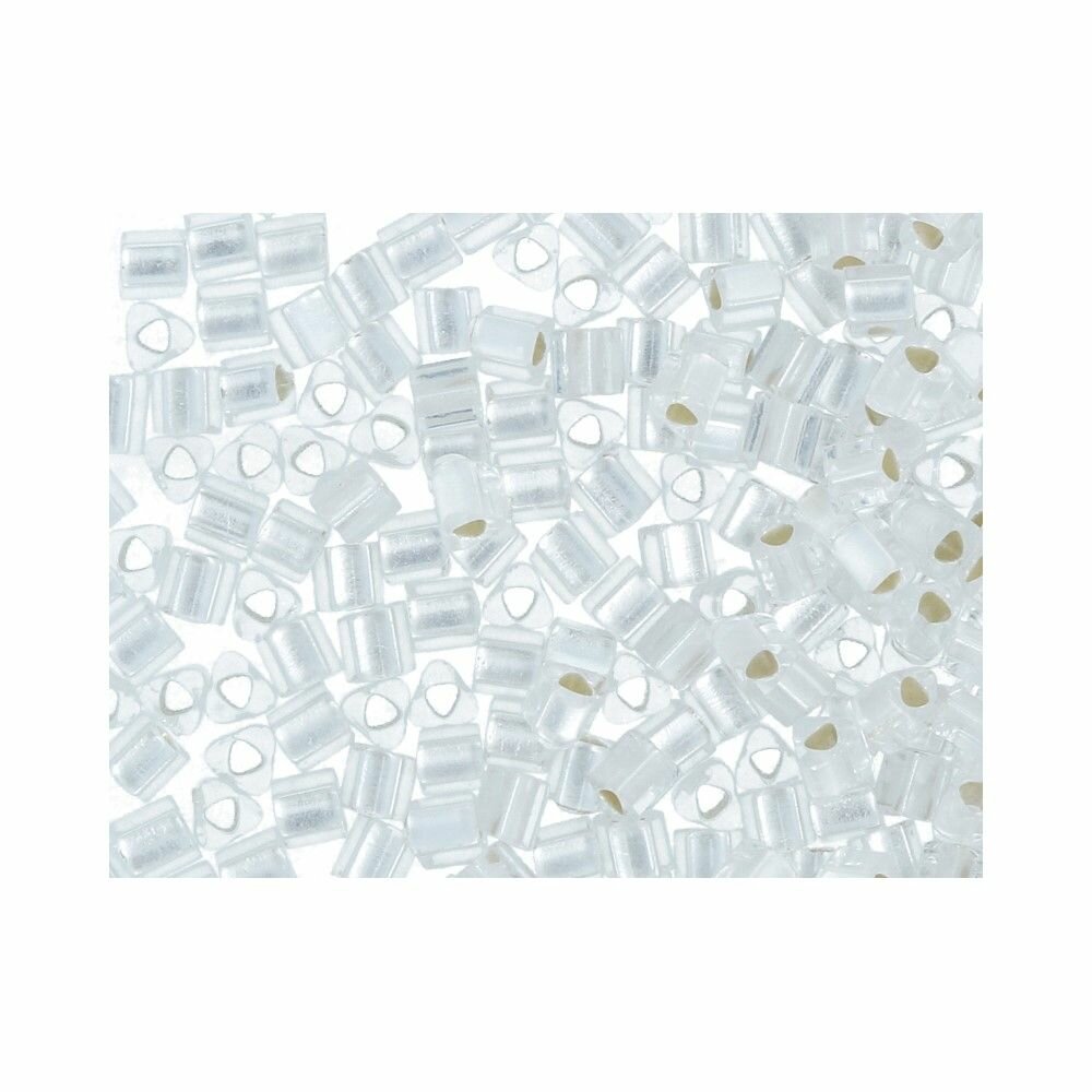 Бисер Япония "TOHO" 11/0 TRIANGLE №4 2.2 мм 5 х 5 г №0021F серебристый/матовый