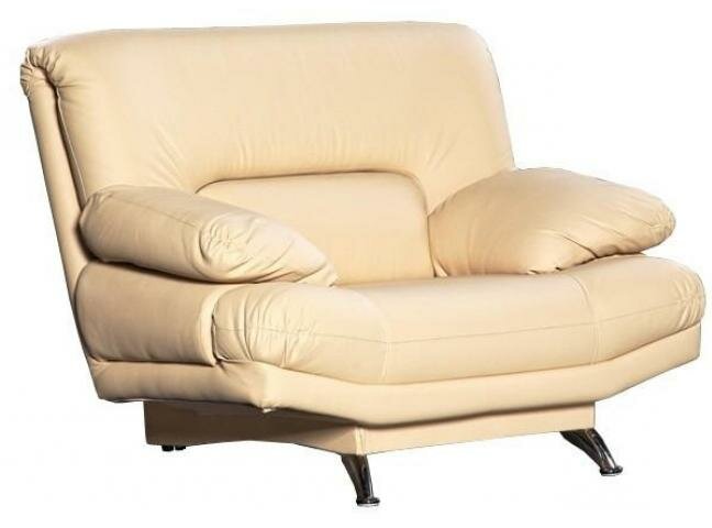 Кресло для отдыха Бавария Техас Бежевое Экокожа, 102х107х95 см