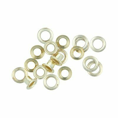 №02 Люверсы фасовка d 4.5 мм 5 x 10 шт под золото