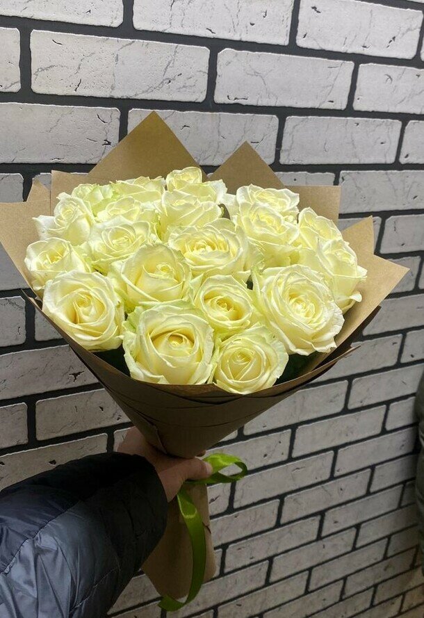 Букет Well Flowers, розы, круглый, XXL, 19 шт, высота 50см, букет свежих цветов