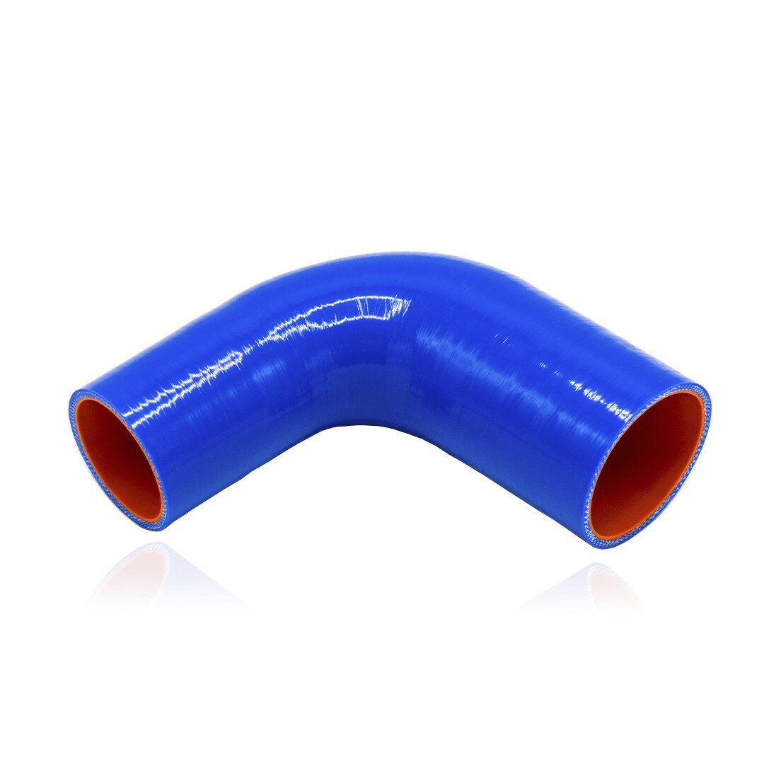 Патрубок силиконовый с переходом, угол 90 градусов, d57x70, L150x150