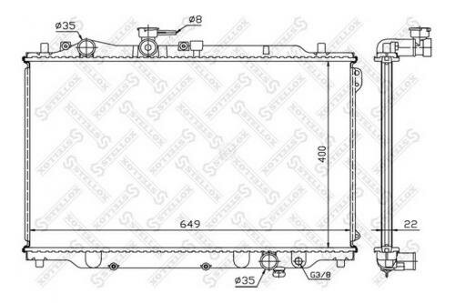 Радиатор mazda 626 capella Stellox 10-25034-SX Mazda: FEDG15200 F8C715200 E92Z8005C E92Z8005E F25215200 F2H115200