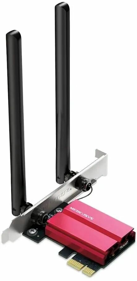 Сетевой адаптер Wi-Fi + Bluetooth Mercusys MA86XE AXE5400 PCI Express (ант. внеш. несъем.) 2ант.