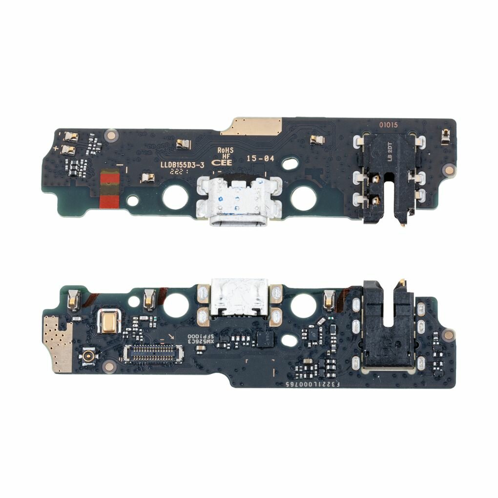 Шлейф для смартфона Xiaomi Redmi A1/A1+/A2+ плата на системный разъем/разъем гарнитуры/микрофон - Премиум